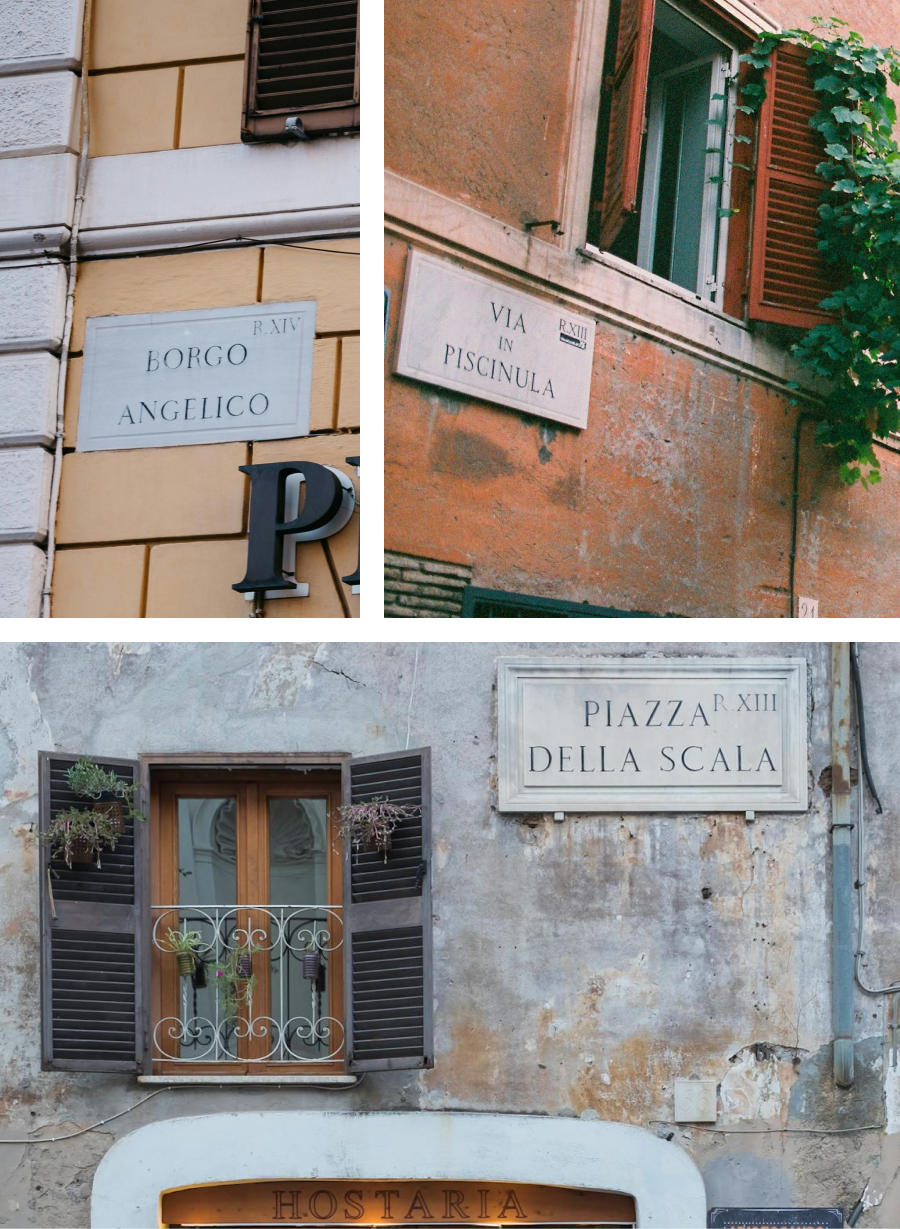 The Travertine Street Signs of Rome - Made of Rome
